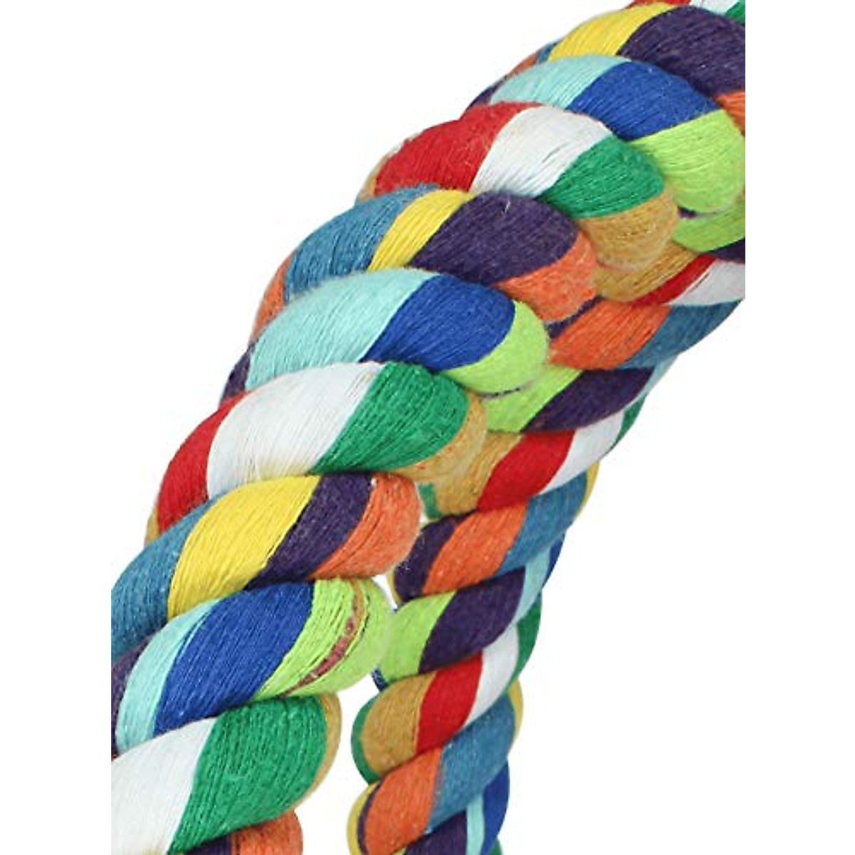 Bonka Bird Toys 3547 Large Globe Rope Ring Lux Cotton Coloful Climb Macaw African Grey Cockatoo