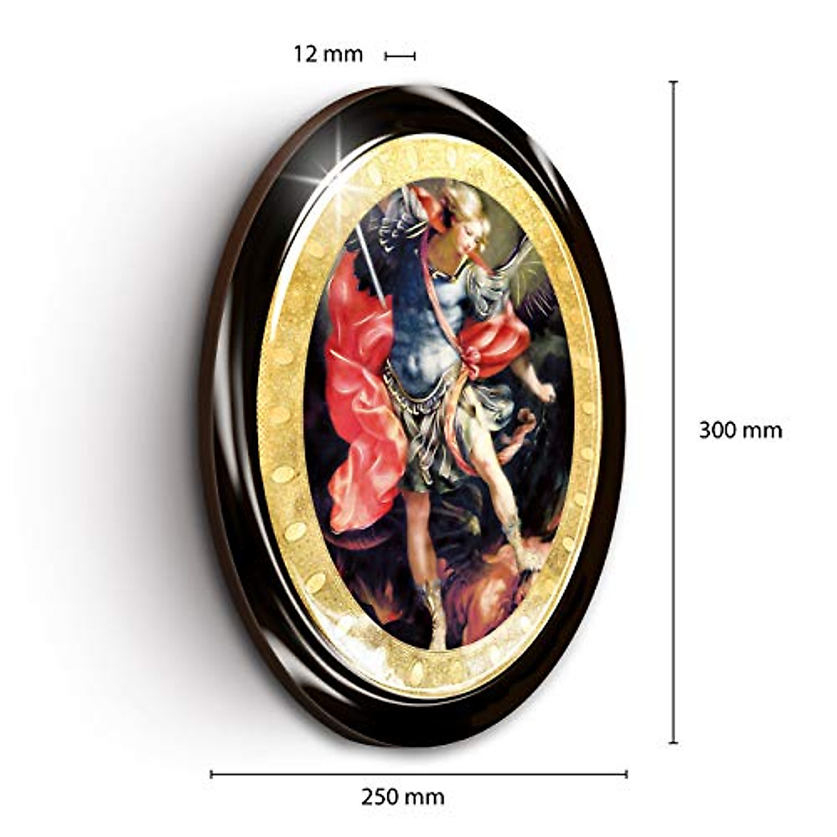 Saint Michael The Archangel I (9"x11") Gold Foil - Religious Wall Art Print Framed Poster Home Decorate Arte Diseño Piezas Maestras