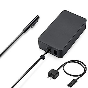 NewPlus Surface Pro Charger, New Surface Pro Charger, 44W 15V 2.58A, Compatible for Microsoft Surface Pro 3, Pro 4, Pro 5, Pro 6, Surface Laptop 1/2, Surface Book & Surface Go,with 5V 1A USB