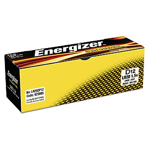 Energizer Industrial EN95 size D alkaline batteries: 24 count