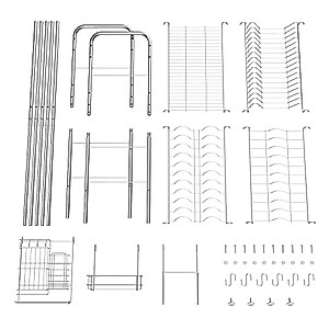 NEX Dish Rack Over The Sink, 2 Tier Large Dish Drainer Length Adjustable, Sliver