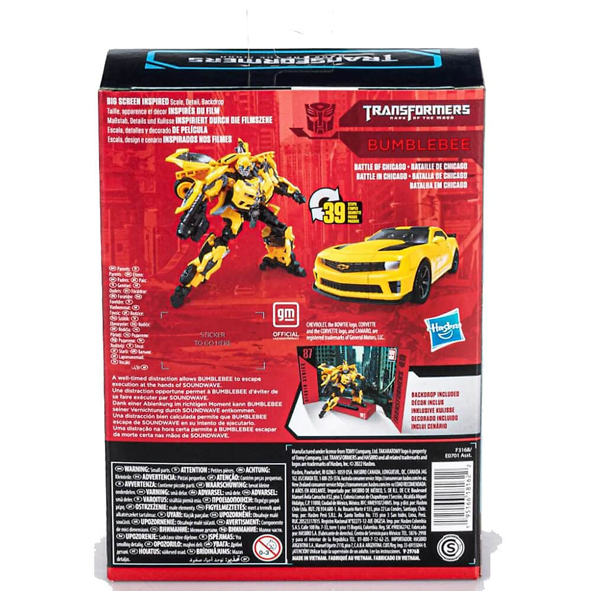 Transformers Toys Studio Series 87 Deluxe Class Dark of The Moon Bumblebee Action Figure - Ages 8 and Up, 4.5-inch, Multicolored
