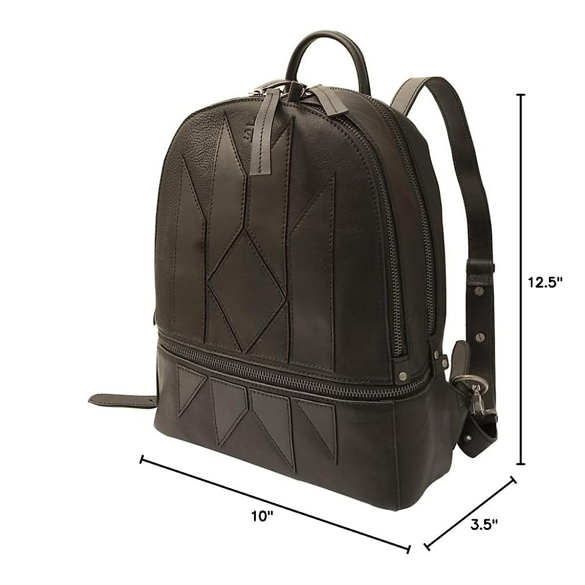 STS Ranchwear Women's Compact Multi-Function Leather Kai Collection Backpack, Black, One Size