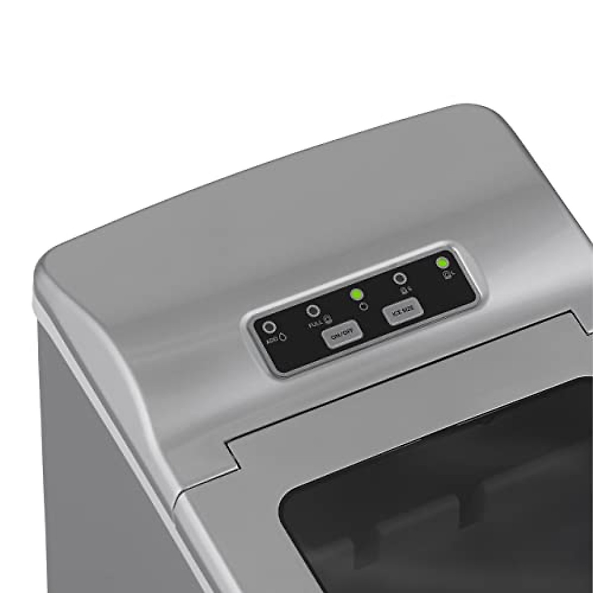 Newair 26 lbs. Countertop Ice Maker, Portable and Lightweight, Intuitive Control, Large or Small Ice Size, Easy to Clean BPA-Free Parts, Perfect for Cocktails, Scotch, Soda and More