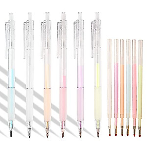 6pcs Ball Point Adhesive Glue Pen with 6PCS Extra Glue Refills, Kids-Friendly Precise Apply and Easy Control, Quick Dry Glue Pen for Crafting, Scrapbooking, Card Making, Kids School Craft Supplies.