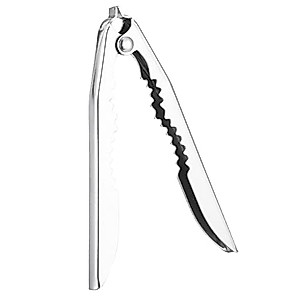 UPKOCH 3pcs Shucker Kitchen Seafood Lobster Crab Oyster for Gadget Nut Professional Clamp Steel Design Multifunctional Clam Accessory Supply Home Tool Opener Clip Crackers Ergonomic