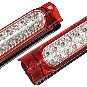 Partsam High Mount Led 3rd Brake Light Bar Replacement for F150 97-04 Rear Top Roof Cab Center Mount Third Brake Light Stop Tail Cargo Light Lamps Assembly Chrome Housing Waterproof