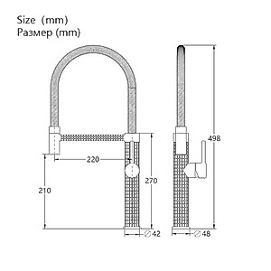 Luxury Kitchen Brass Faucet Swivel Pull-Down Spring hot and Cold Water Mixing Faucet Accessories(Dark Gray)
