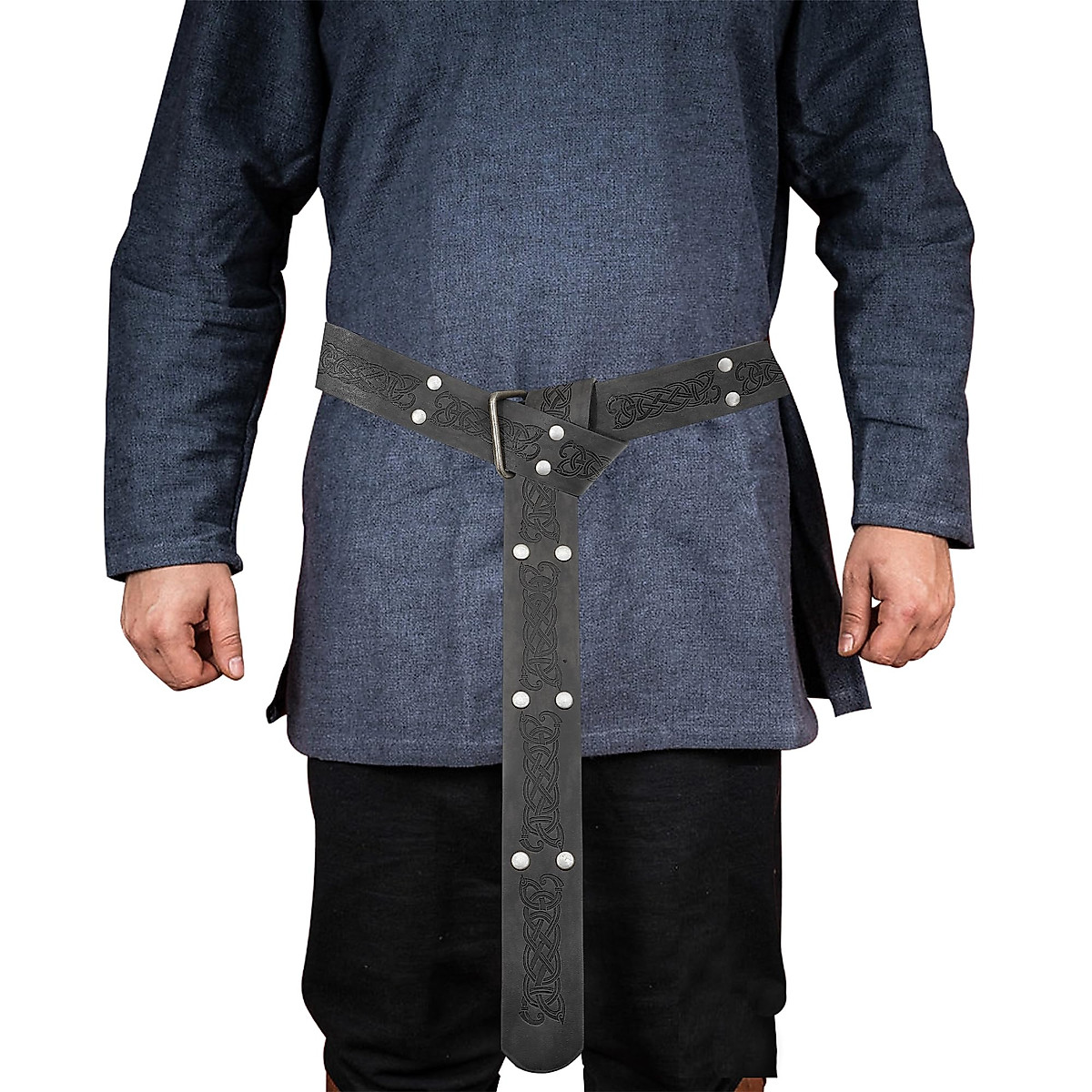 Joymiao Viking Belt for Men - Renaissance, Cosplay, Celtic Ring, Dark Knight & Ren Faire Accessory