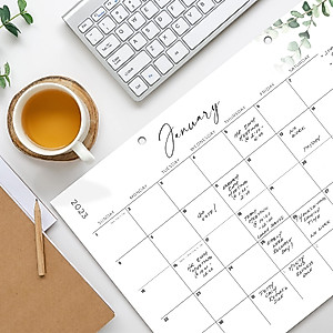 Aesthetic 2023 Modern Greenery Desk Calendar - Runs Until July 2024 - 17"x11" Desktop/Wall Calendar for Easy Organizing