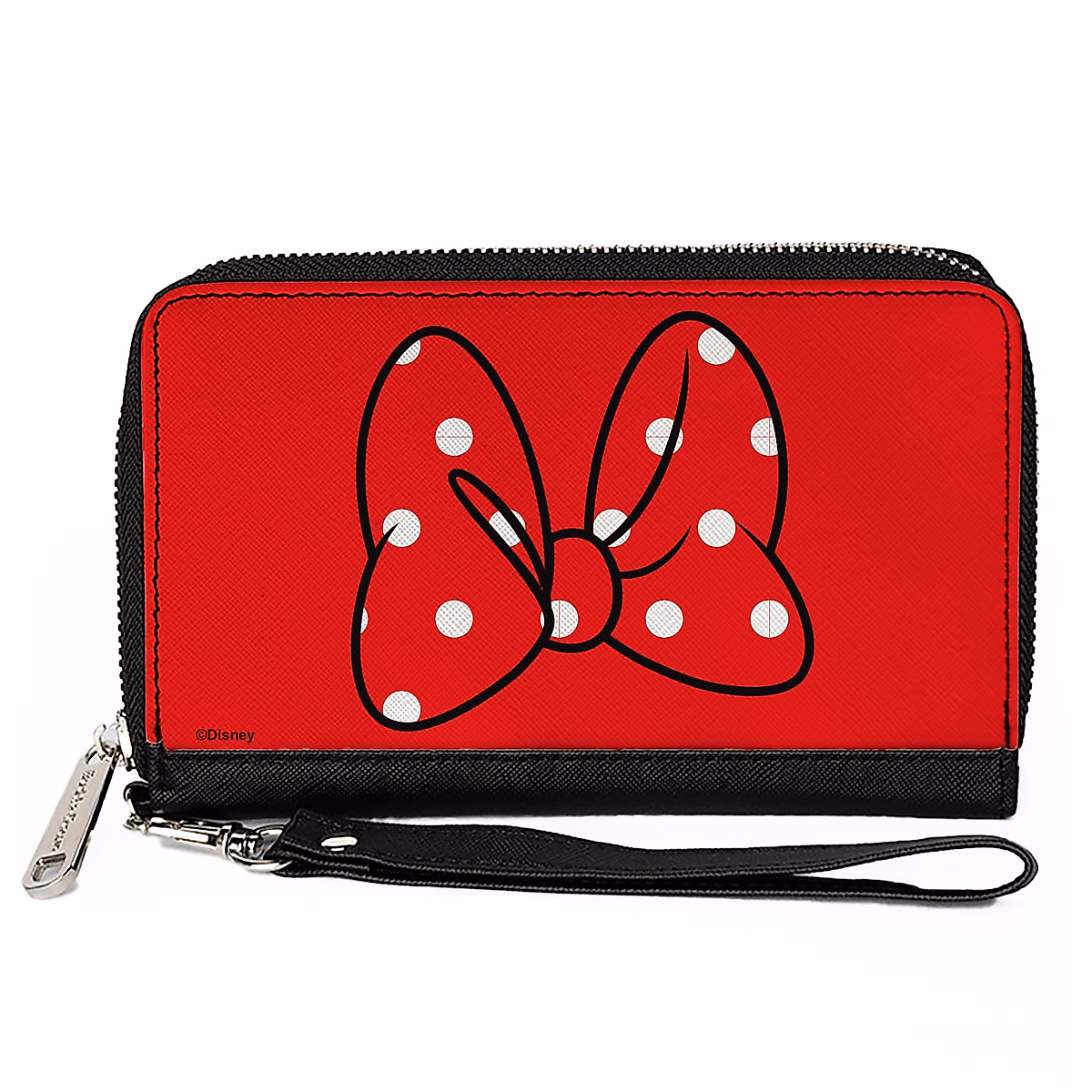 Buckle-Down Women's PU Zip Around Wallet Rectangle-Minnie Mouse, 7.5"x4.5"