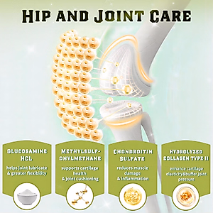 Glucosamine for Dogs, Hip and Joint Supplement for Dogs with Chicken Flavor, Anti Inflammatory, Dog's Chondroitin, Digestive Enzymes, Omega-3, Vitamin D, MSM, Calcium, Turmeric, 120 Freeze-Dried Chews