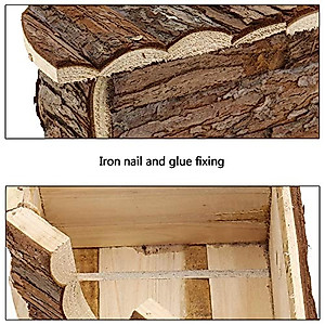 SING F LTD Beautiful and Cute Nest Playground House for Hamsters Hedgehog Wooden House Circular Sector Corner Cage 31x21x13cm