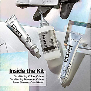 L'Oreal Paris Feria Multi-Faceted Shimmering Permanent Hair Color, P2 Rosy Blush (Smokey Pink)