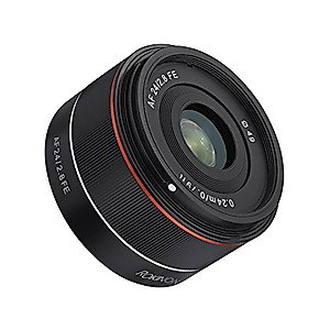 Rokinon AF 24mm f/2.8 Wide Angle Auto Focus Lens for Sony E-Mount, Black (IO24AF-E)