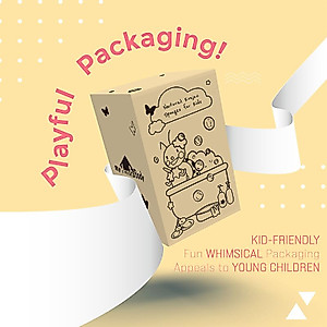 myHomeBody Konjac Baby Sponge for Bathing, Cute Shapes Natural Kids Bath Sponges for Infants, Toddler Bath Time, Natural and Safe Plant-Based Toys, 3pc. Set: Butterfly, Ladybug, Star