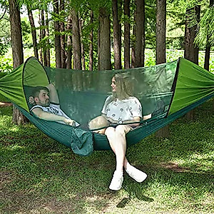 Camping Hammock with Mosquito Net - Portable Travel Hammock Bug Net - Camping Equipment - Hammock Tent for Outdoor Hiking Campin Backpacking Travel (Army Green)