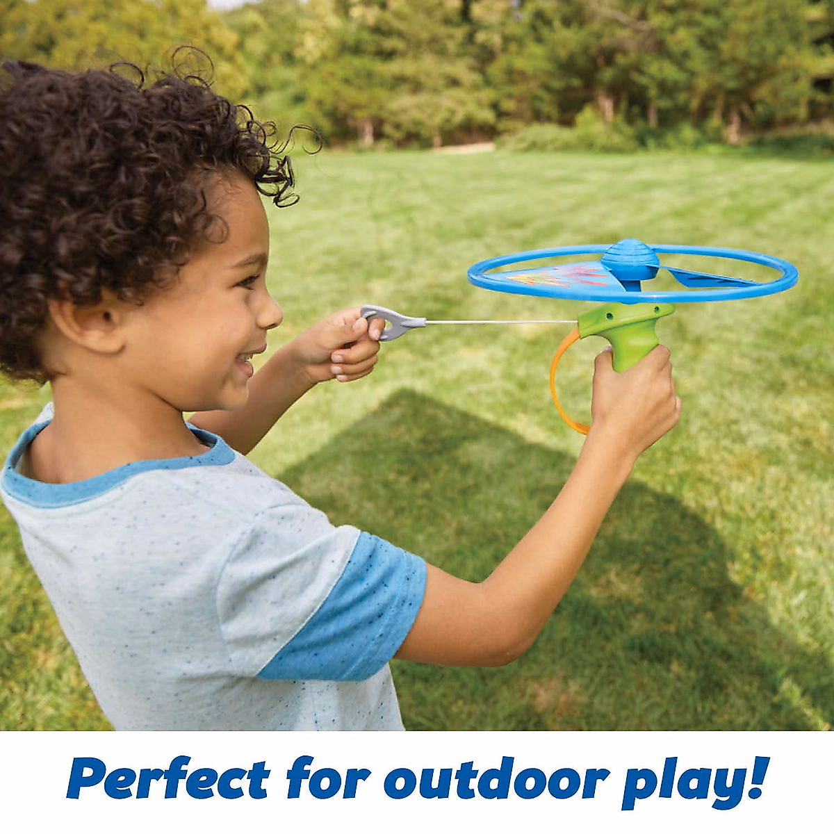 Kidoozie Rip Cord Flying Disc - STEM Toy for Kids 5+ - Flies 50+ Feet!