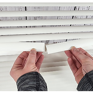 BlindDIY™ Clear Mini Blind Slat Repair Kit-Clear Blind Repair Tabs with String Holes- Clear Blind Fixers-Horizontal Blinds Replacement Slats