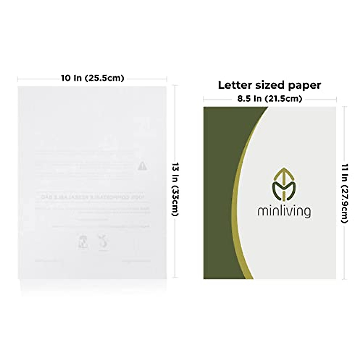 Eco Friendly Clear Bags, 85 count M size (85 pcs 10x 13 inches), Self Seal Cello Frosted Resealable Compostable Shipping Clothing bag for Packaging, Clothes Shirts Cello bags, minliving (M, 85 Pack)