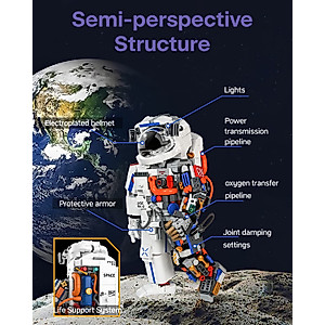 HBUDS Stem Kits Space Exploration Astronaut Toys, Building Kit, Educational STEM Toys Construction Engineering Building Blocks Learning Set, for Teen Boys Girls Kids (900 Pieces)
