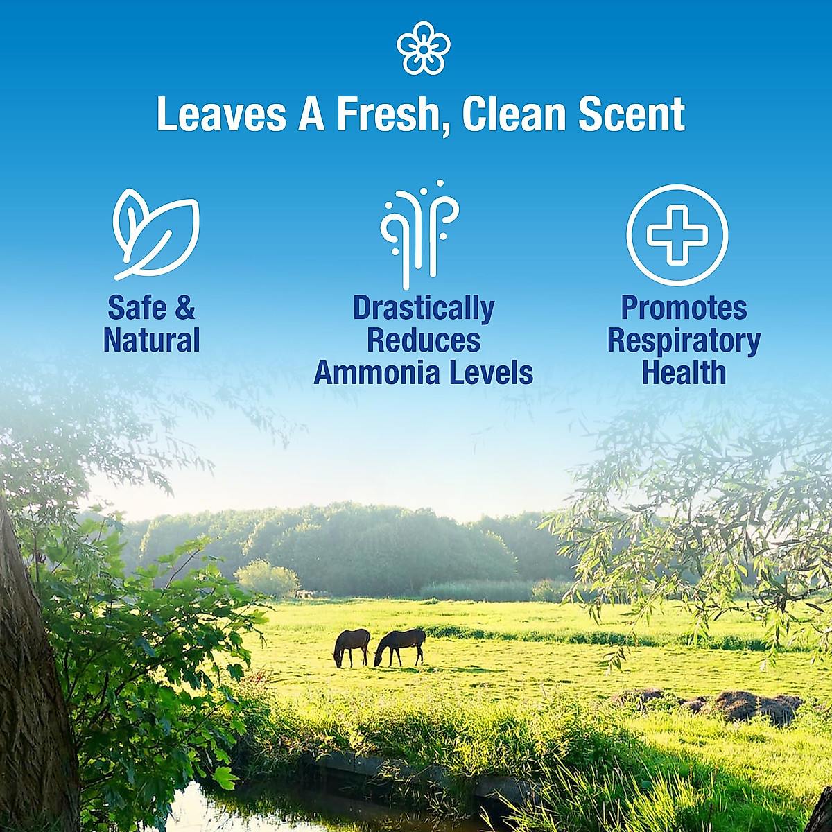 MICROBE-LIFT Horse Manure & Urine Eliminator for Use in Stables and Barns, Use on all Surfaces and Supplies, Ammonia Reducer, Highly Concentrated Formula, 1 Gallon