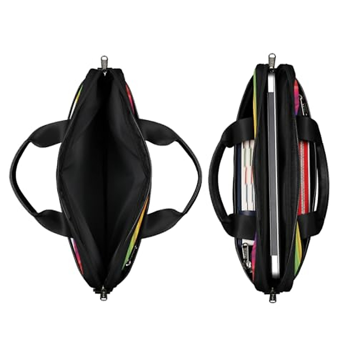 Coloful Tie Dye Laptop Computer Bag Waterproof Shoulder Messenger Bag 13-15 inch Durable Laptop Tote Bag with Shoulder Strap Handle Lightweight Crossbody Briefcase