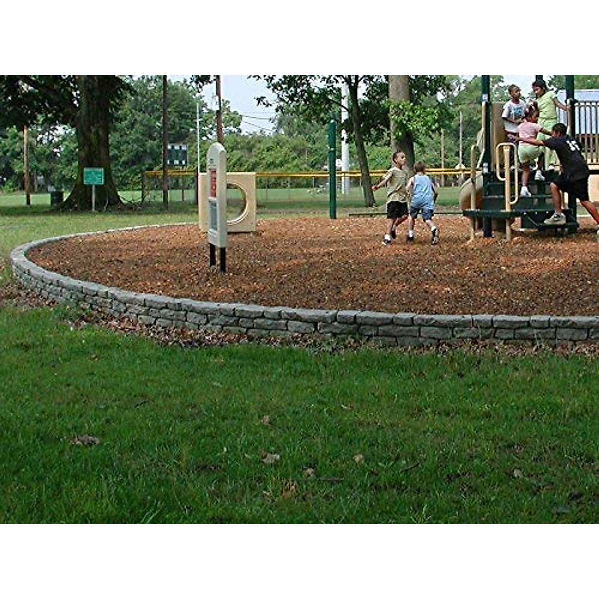 RTS Home Accents Rock Lock Interlocking Landscape Edging and Border System, Curved Section With Spikes, 2.5 Feet Long (Pack of 2)