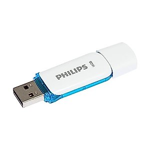 PHILIPS 16GB Flash Drive, Snow Edition USB 2.0 - White/Blue