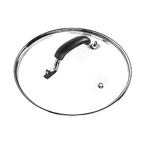 WishDirect 10 Inch Tempered Glass Lid Compatible with 8 Quart Instant Pot and Ninja Foodi, Universal Electric Pressure Cooker Lid with Upgraded Heat-resistant Silicone Handle