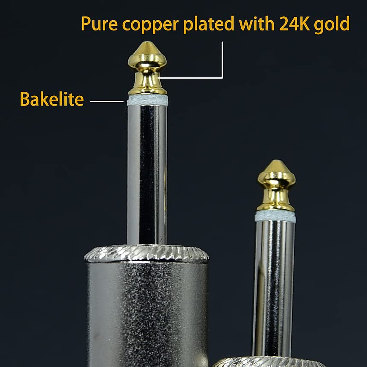 Speak on 2Pcs Professional Speakon to 1/4 Inch ts Speaker Cable for pa Jack Pair 12awg Gauge Male Audio Port Plug Amplifier Connection dj amp Heavy Duty bocina Cord Wire ft with Twist Lock(6 feet) ft