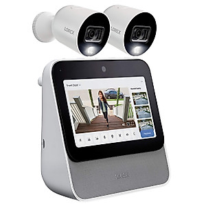 Lorex Smart Home Security Center, Wi-Fi Security Camera System with 1080p HD Bullet Cameras, Motion Detection and Color Night Vision, 64GB MicroSD 4 Channel System, 2 Bullet Cameras