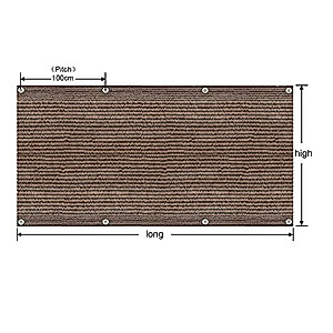 ALBN Balcony Privacy Screen Height 110cm/120cm Fence Windscreen HDPE Weather-Resistant for Outdoor, Backyard, Patio, Balcony Covering, with Eyelet (Color : Brown, Size : 120x1000cm)