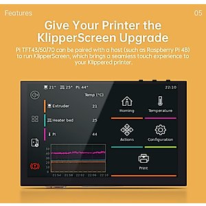 BIGTREETECH Upgrade PI TFT50 V2.1 TFT LCD Display DSI 800x480 for Raspberry Pi 4 3 2 Model B RPi 1 B B+ A A+ 3D Printer Controller (5in Capacitive Touch Screen)