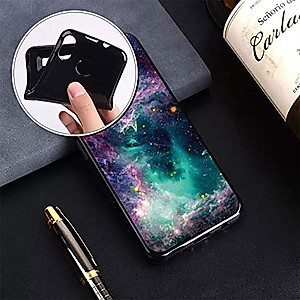 HHUAN Case for Ulefone Note 6 (6.10") with 2 Tempered Glass Screen Protector. Ultra-Thin Black Soft Silicone Anti-Drop Phone Cover, TPU Bumper Shell Case for Ulefone Note 6 - WMA33