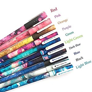 Cute Pens Galaxy Colored Gel Ink Pens Set for Bullet Journaling Writing Planner Note Taking, 0.5 mm Fine Point, Assorted, 10 Count