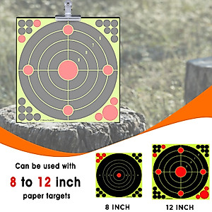 Atflbox Pellet Trap Target with 12''x12'' Splatter Bullseye Paper Targets and Spinning Shooting Targets for .177 Caliber, Shooting Targets for Air Gun Airsoft BB Gun Rifle (Airgun)