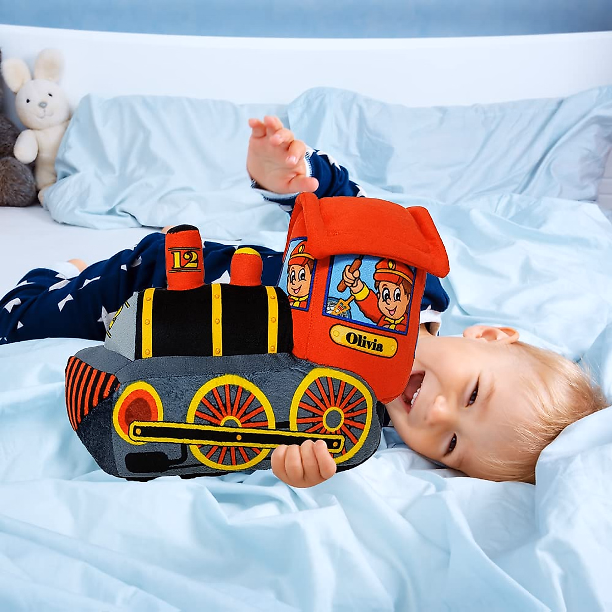 ArtCreativity 11 Inch Cozy Plush Train for Kids, Soft and Cuddly Train Pillow Toy, Cute Nursery Décor, Carnival Prize, Best Gift for Christmas, Boys, Girls, Newborn, Infant, Toddler