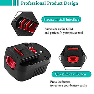 3.6Ah HPB14 Replacement Battery Compatible with Black and Decker 14.4V Battery Firestorm FSB14 FS140BX 499936-34 499936-35 A14 A144EX A1714 BD1444L HPD14K-2 Cordless Power Tool
