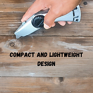 Generic Retractable Utility Knife with Holster, Roofing knives, Silver