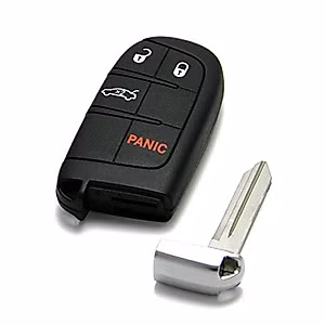 Mopar 4-Button with Trunk Release Smart Proximity Key Keyless Entry Remote Fob Compatible With Chrysler 200 (FCC ID: M3M-40821302 / P/N: 68155686)