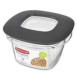 Rubbermaid Premier Easy Find Lids Food Storage Containers, 2 Cup, Gray