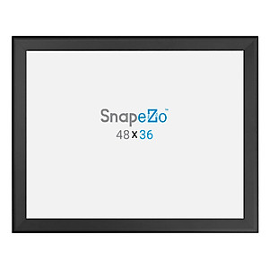 SnapeZo 2-Pack 36x48 Inches Black Poster Frames, Front-Loading Snap Frame, 1.7" Aluminum Profile, Wall Mounted