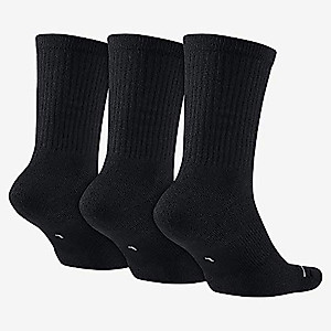 Nike Jordan Jumpman Dri-Fit Crew Socks Black 3 Pair SX5545-013 XL