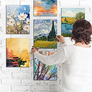 CONDA Artist Canvas Panels 9 x 12 inch, 12 Pack, Primed, 100% Cotton, Artist Quality Acid Free Canvas Board for Painting Watercolor & Oil