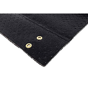 Camco 53196 Life is Better at The Campsite RV Wrap Around Step Rug, Fits 18-inch Wide Steps - for Manual and Electric RV Steps - Features a Gray Mat with a White Welcome Home Retro RV Print