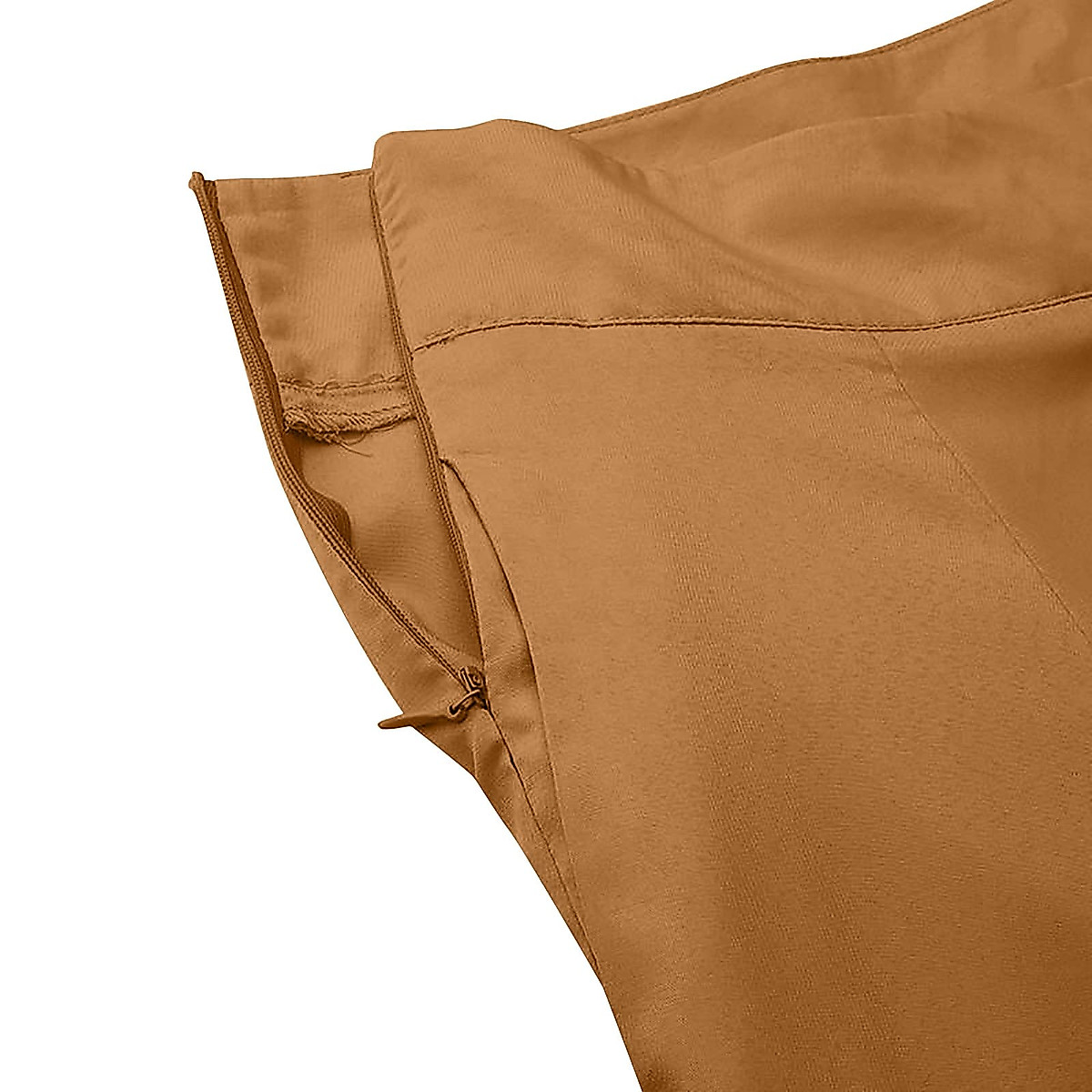 DOLKFU Flowy Pants Women High Waist Casual Pants Lightweight Straight Wide Leg Pants Trendy Comfortable Loose Trousers Brown 5XL