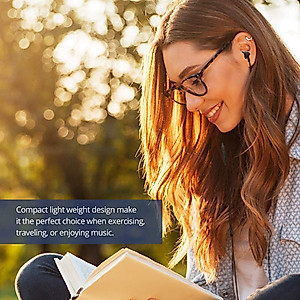 Adorer Wired Earphones, EM10 Powerful Bass in Ear Headphones with Microphone and Volume Control, Noise Isolating Earphones - Black