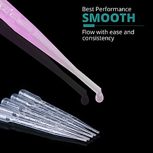 Booberry 3ml Pipettes Droppers 100Pcs Graduated Disposable Eye Dropper for Lip Gloss Essential Oils Calibrated Plastic Make up Tool for Cosmetic Use Laboratory Experiments Transfer