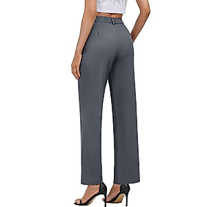 VILIGO Wide Leg Dress Pants for Women High Waisted Work Business Casual Trousers Grey XS
